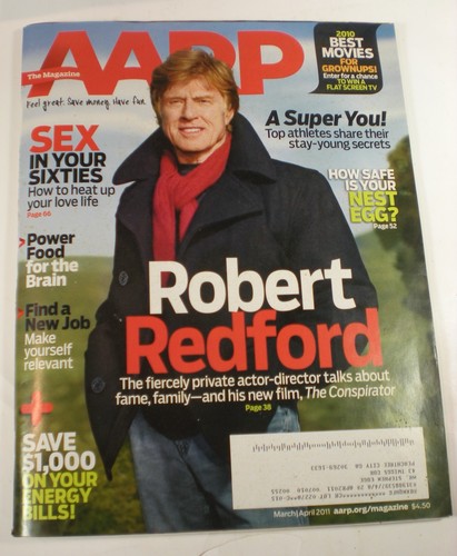2011 Issue of AARP MAGAZINE W/ ROBERT REFORD Article | eBay
