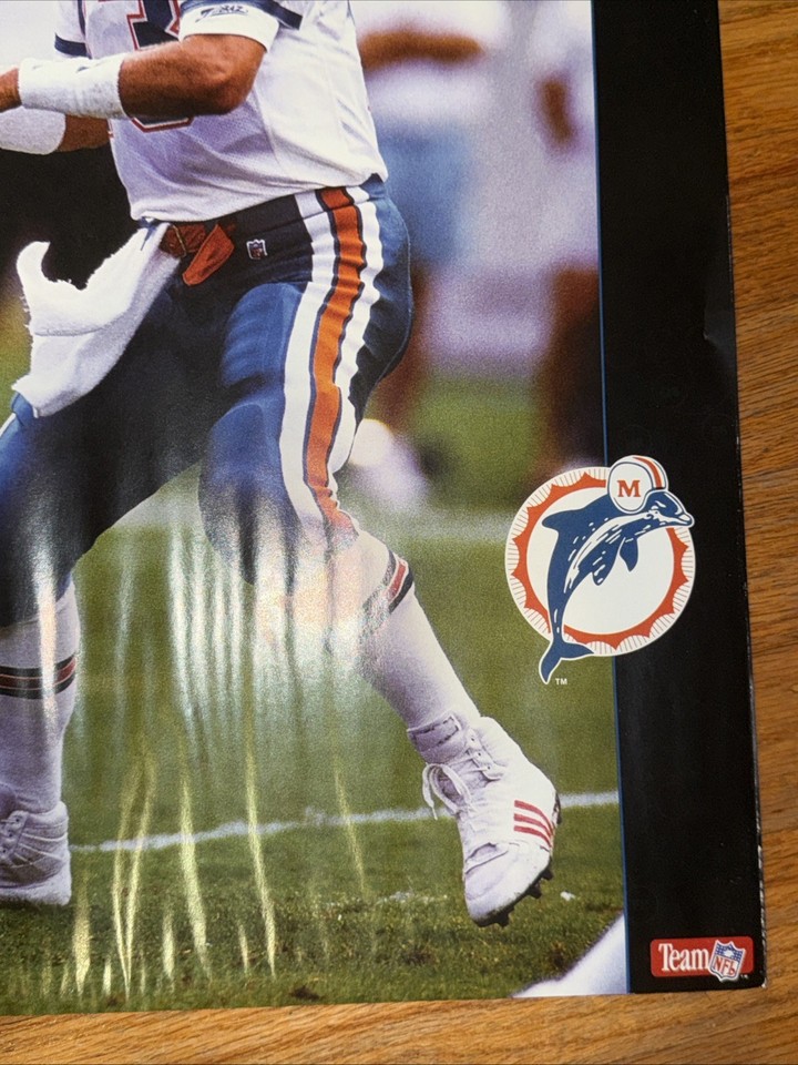 Vintage 1993 NFL Miami Dolphins Dan Marino Poster 16” X 20” | eBay