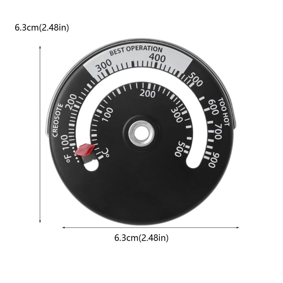 2pcs Stove Pipe Magnetic Temperature Gauge for Wood Burning Heat ...