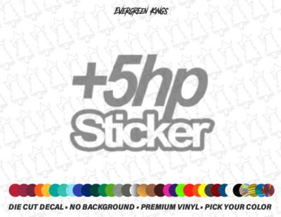 +5HP STICKER - Decal Sticker Funny Meme Vintage JDM Horsepower - Pick ...