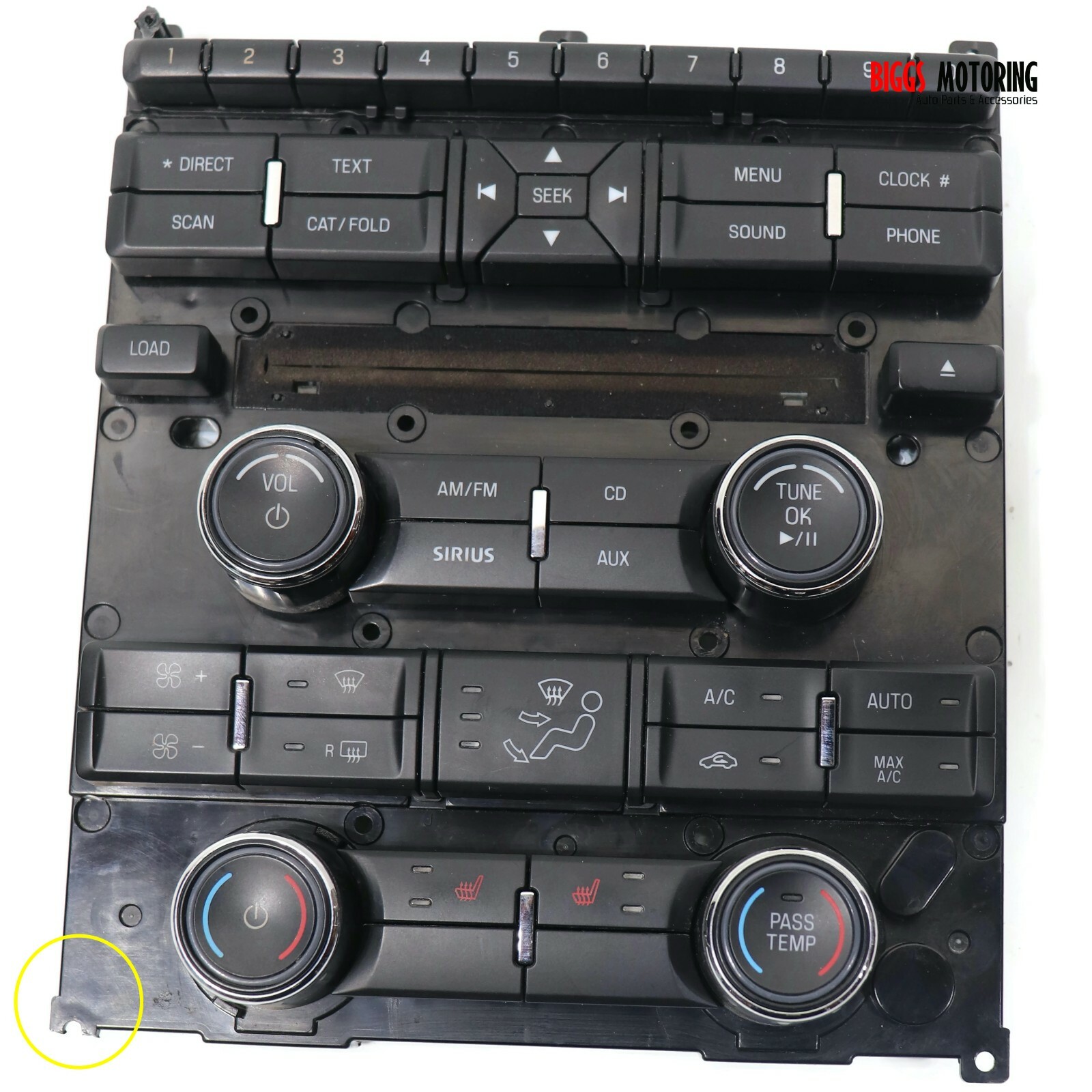 2010-2012 Ford Taurus Radio Face Climate Control Panel AG1T-18A802-CB ...