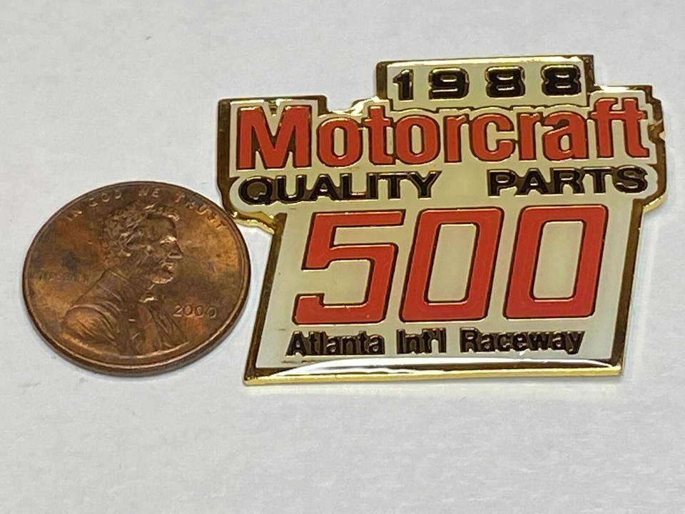 NASCAR Winston Cup Race Pin Motorcraft Parts 500 Atlanta March 20 1988 ...