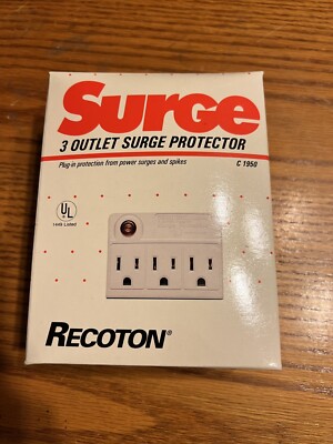 Vintage 1992 Recoton Surge 3 Outlet Surge Protector NOS | eBay
