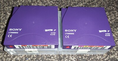 Lot de 2 sony LTX6000G Cartouche de sauvegarde LTO-7 Ultrium 7- 6 TB ...