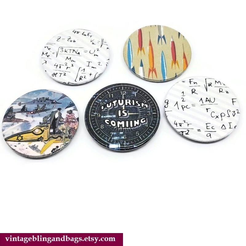 45mm Handmade sci-fi fridge magnet, Futurism magnet refrigerator Magnet ...