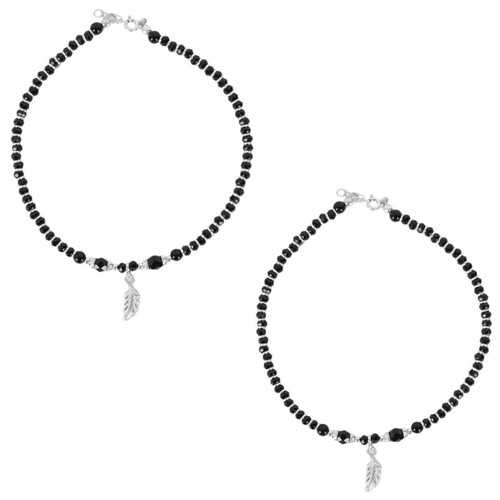 925 Argent Sterling Créateur Nazariya Cheville Avec Feuille Charmes ...