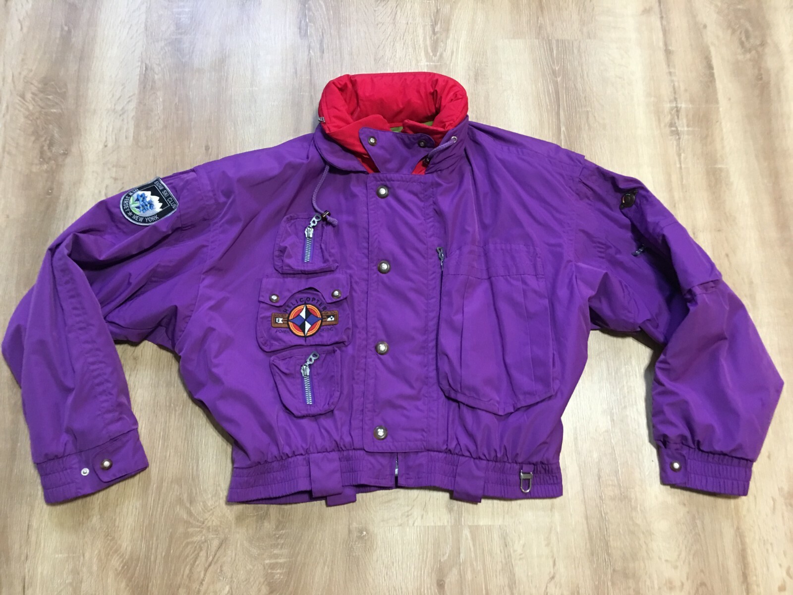 Bogner Women's Vintage Purple Full Zip Retractable Hood Ski Jacket US ...