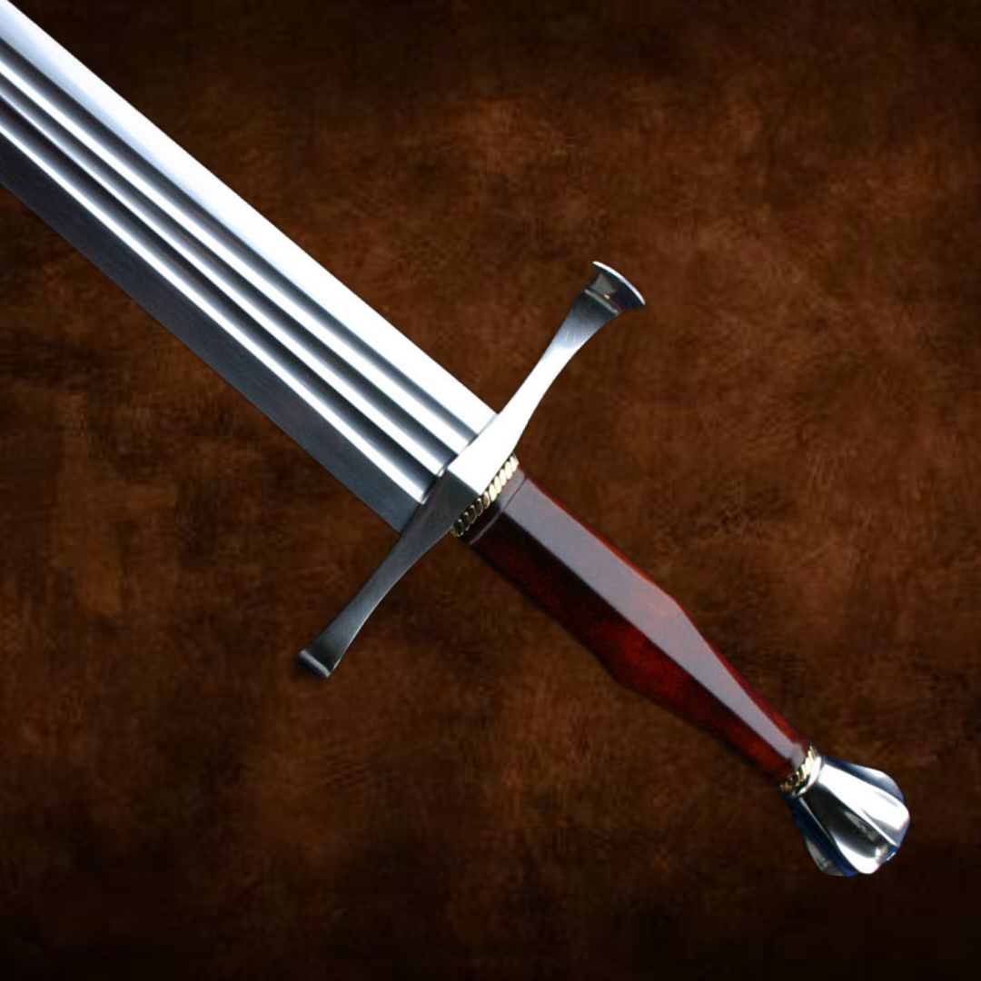 Medieval Sword,Epoxy Sheet Handel with Steel Pommel and S shape Guard ...