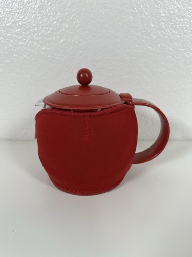 Pyrex Bon Jour Red Prosperity Tea Pot with Insulated Jacket | eBay