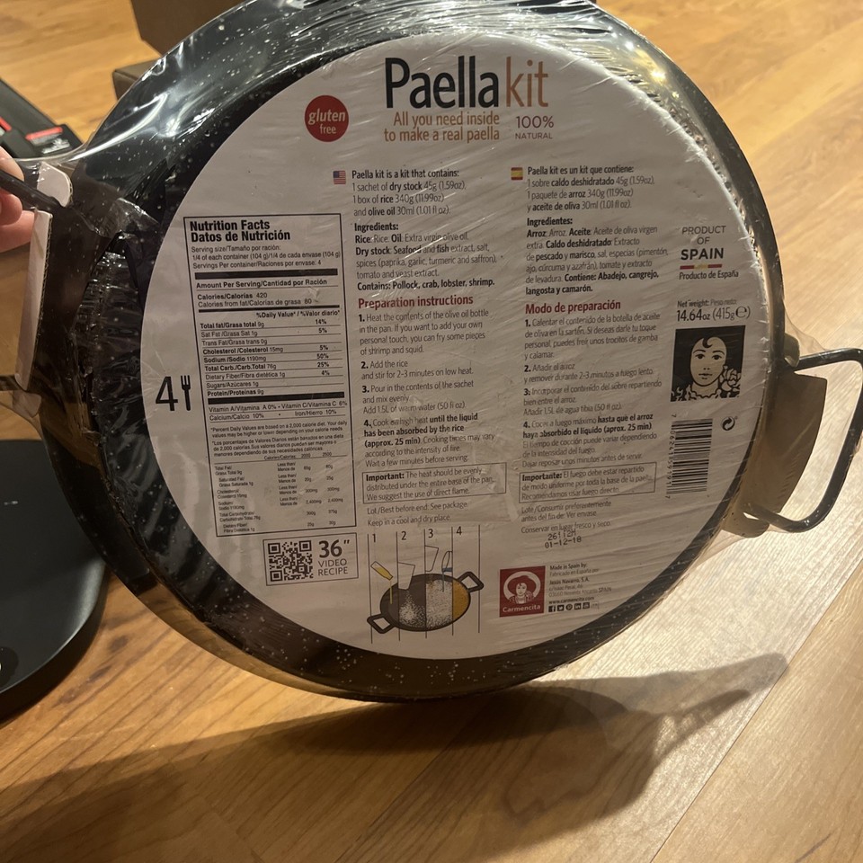 Paella Pan Carmencita Easy Cooking Nice Metal Paella Dish Recipe 13”x2” 01/12/18 | eBay