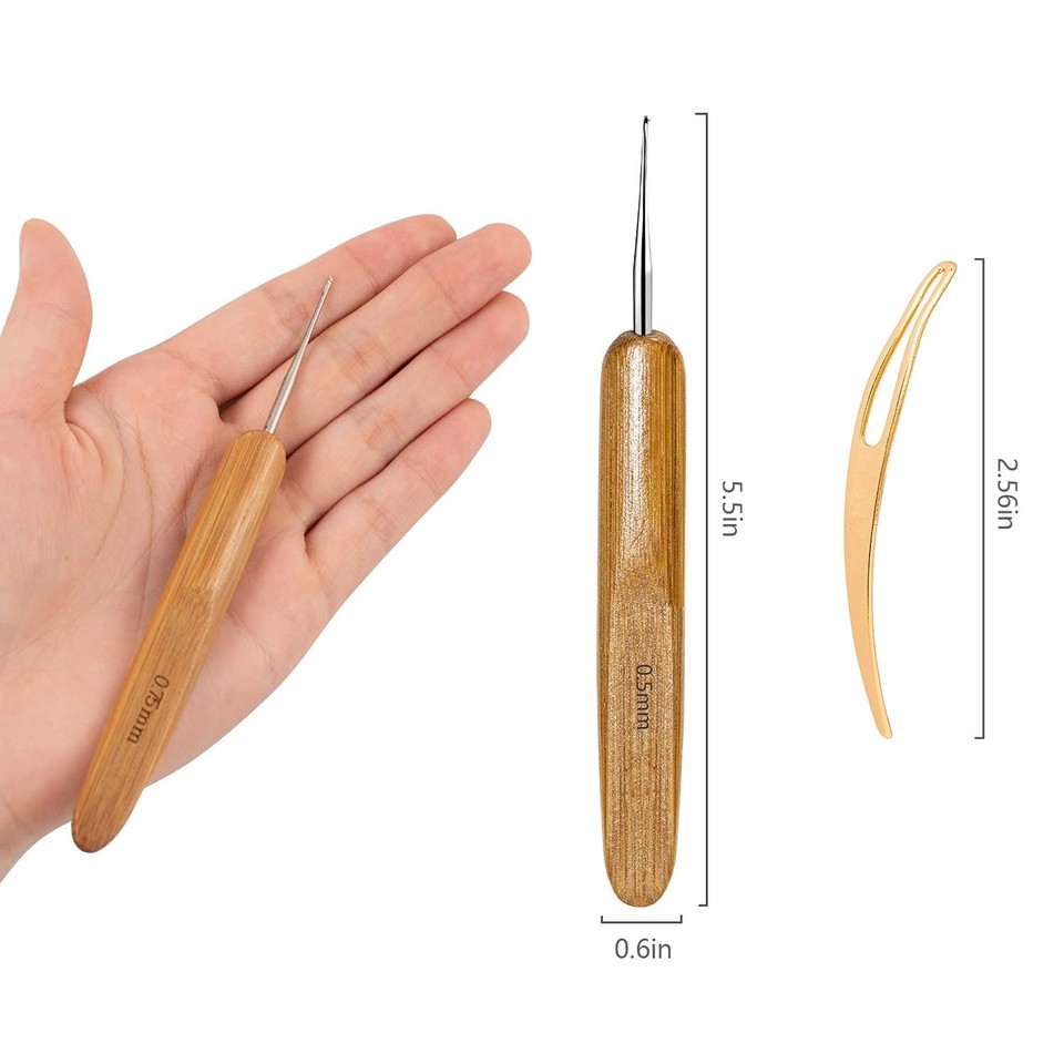 7Pcs Dreadlock Crochet Needle for Hair, Locs Crochet Needle Steel ...