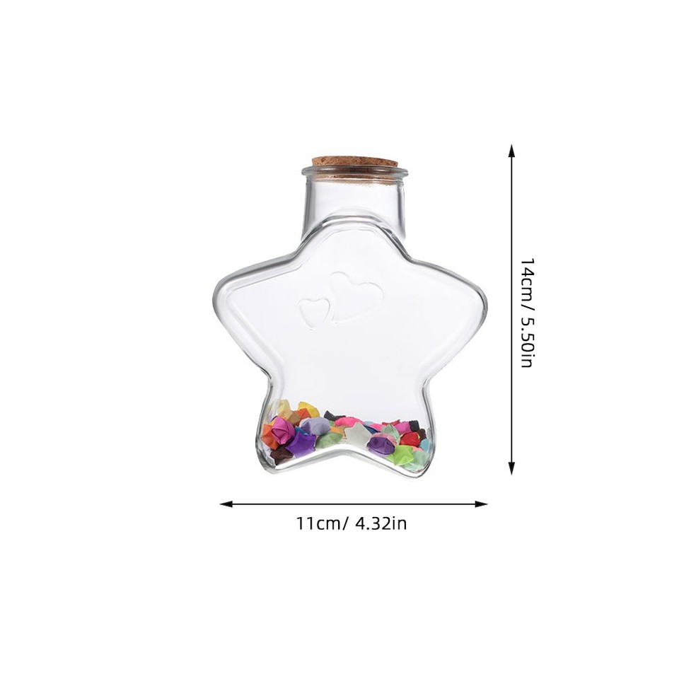 Small Plastic Bottles Origami Craft Wishing Stars Jar Shaped Containers ...