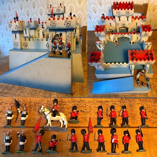 vintage rare 50s Elf toys Wooden Castle large 18x20” aprox collapsible ...