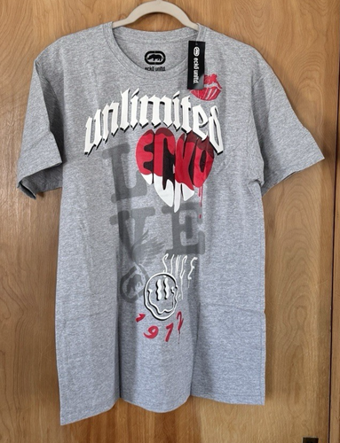 Ecko Unltd Men's Unlimited Heart Logo Graphic T-Shirt Tee Grey Size L NWT | eBay