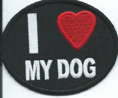 I Love My Dog Patch - 3x2 inch (2) | eBay