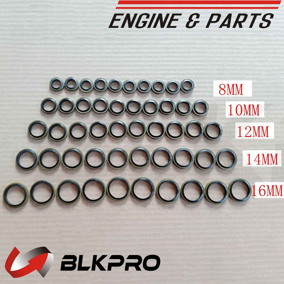 8mm 10mm 12mm 14mm 16mm Qty 10 each Banjo Bolt Fuel Sealing Washers For ...