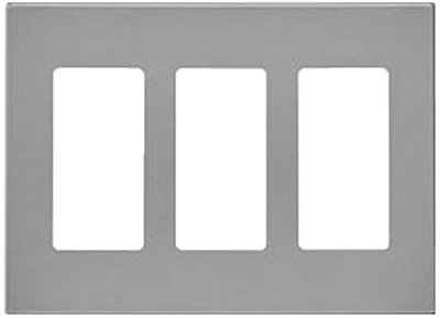 LEVITON 80311-SGY 3-GANG DECORA/GFI SCREWLESS SNAP-ON WALLPLATE COVER ...