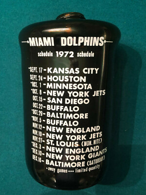 MIAMI DOLPHINS 1972 SEASON TICKET HOLDER PERFECT SEASON GLASS DON SHULA ...