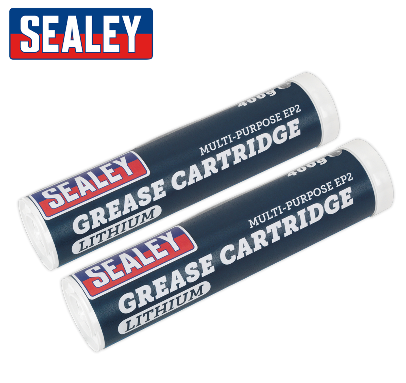 2pk Sealey EP2 Lithium Grease Cartridge - Multi-Purpose 400g (For ...