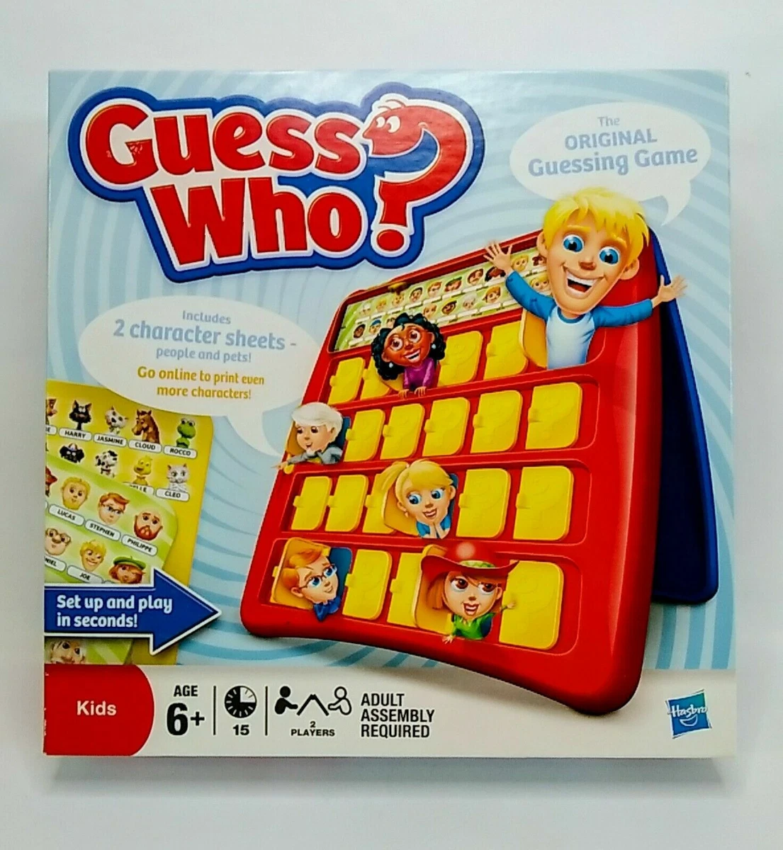 Guess Who Printable Character Sheets Hasbro