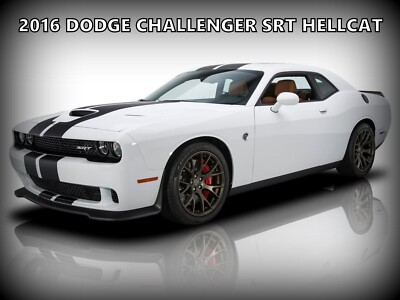 2016 Dodge Challenger SRT Hellcat in White NEW Metal Sign: 12x16 ...