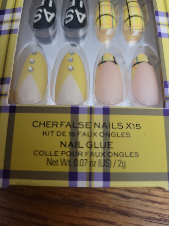 Clueless Revolution Cher False Nails. 15 Salon Quality Nails +Glue BNIB ...