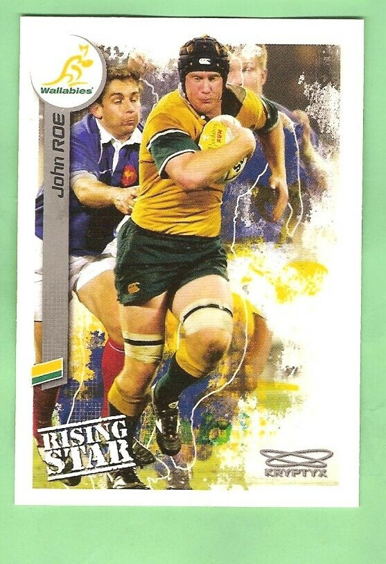 2003 RUGBY UNION CARD #98 JOHN ROE, AUSTRALIAN WALLABIES | eBay