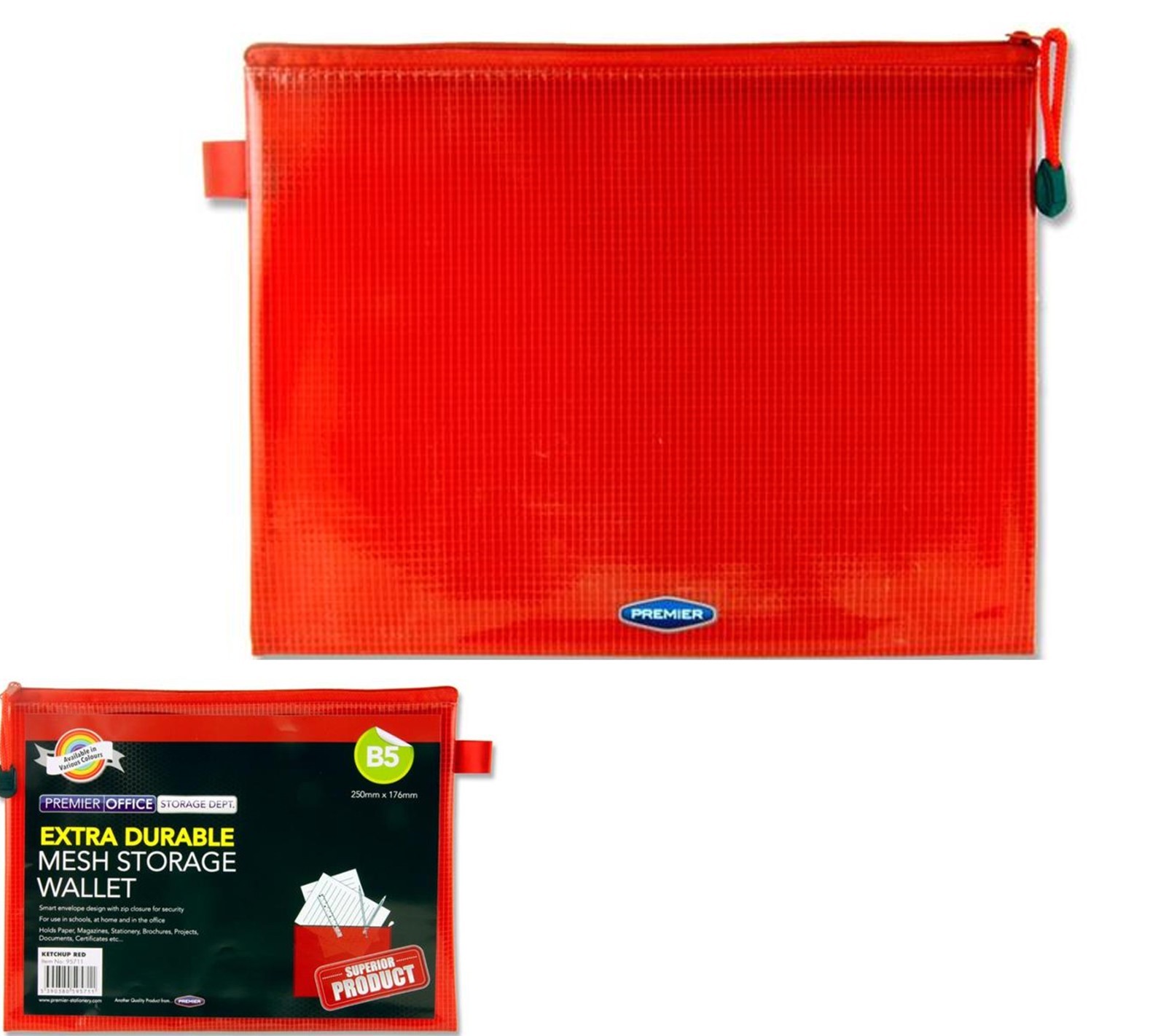 A4+ Mesh Wallets Large Document Files Storage Zipper Expanding Bag ...