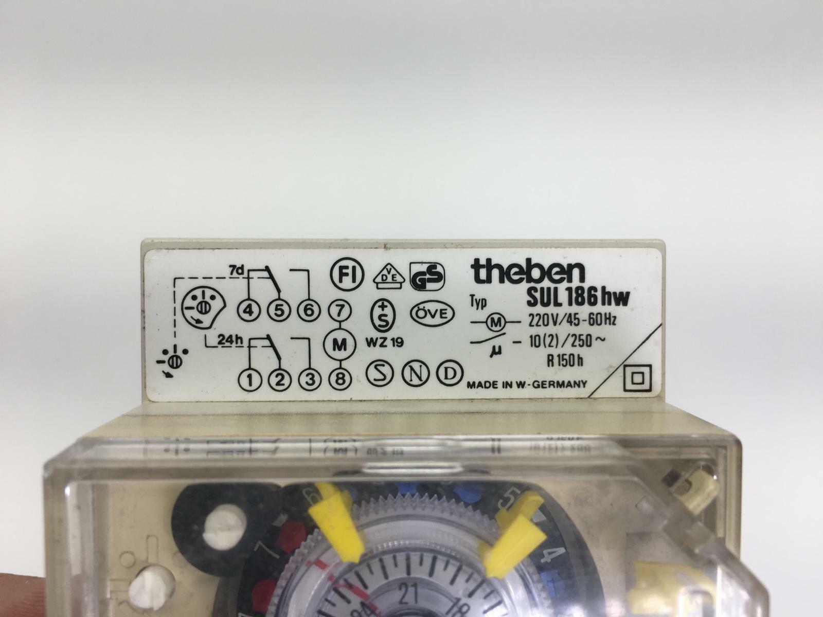 Theben Schaltuhr SUL186hw SUL 186 hw 220V Zeitschaltuhr Timer Relay ...