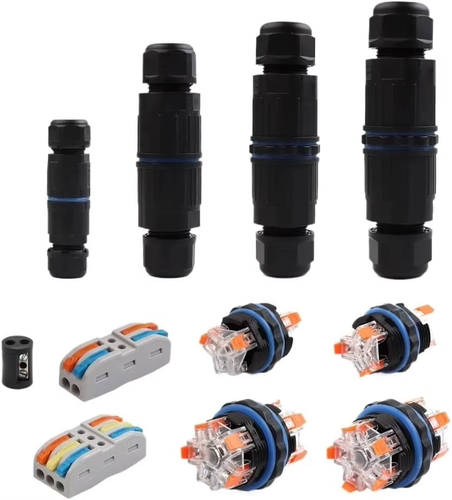 Waterproof Junction Box Connector Electric Cable Inline Wire Slim Plug ...