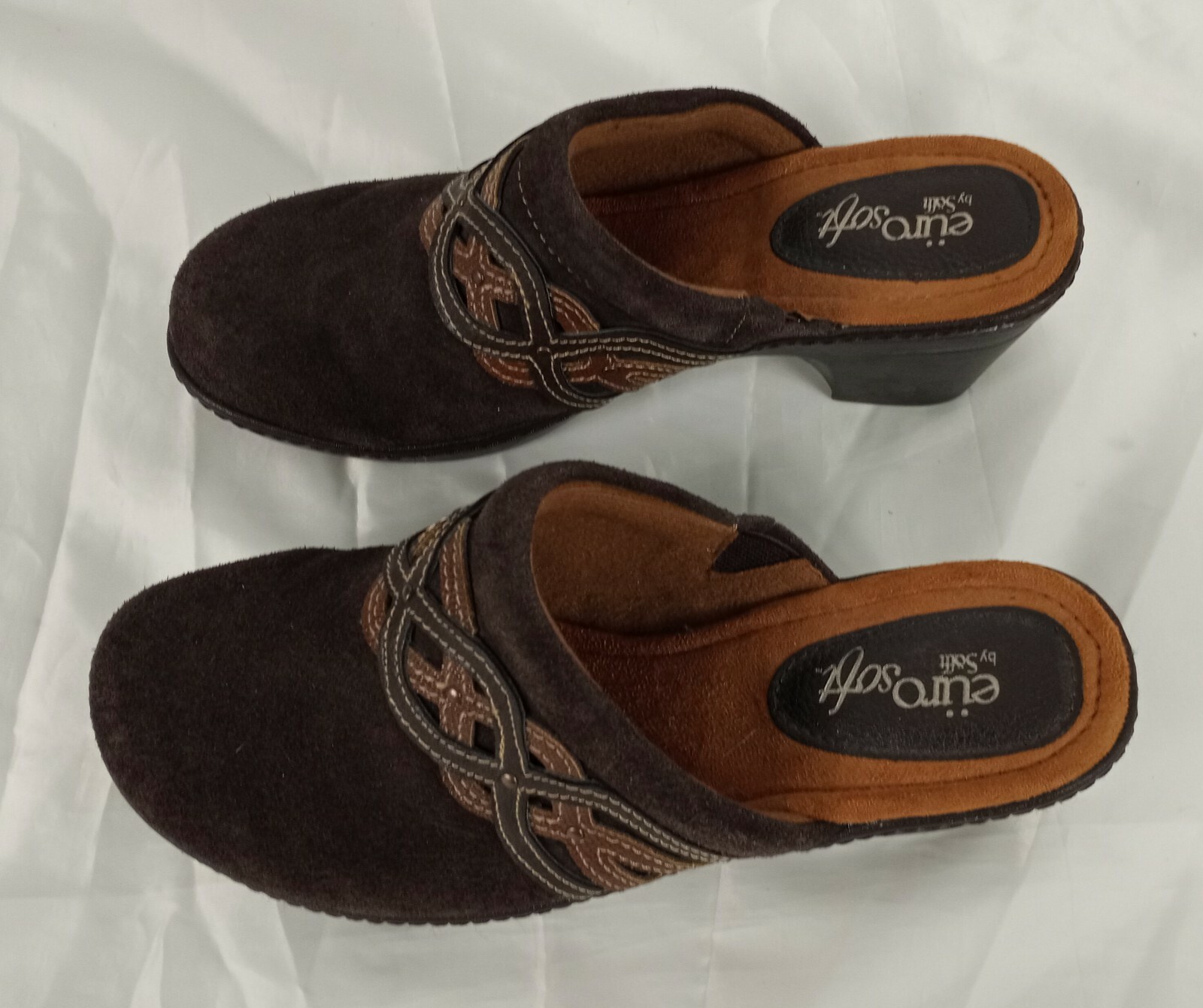 Clogs Leather Suede Mule Euro Soft By Soffit Brown Si… - Gem