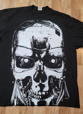 TERMINATOR JUMBO WHITE PRINT ON A SHAKA HEAVYWEIGHT GARMET DYED T SHIRT ...