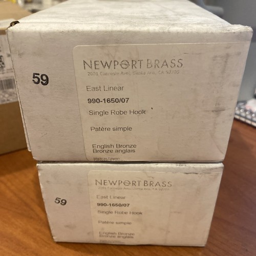 (LOT OF 2) Newport Brass East Linear 990-1650/07 SINGLE ROBE HOOK IN ...