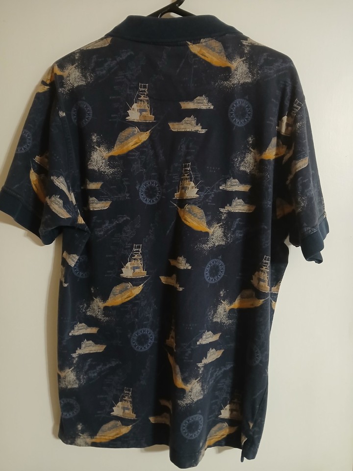 Ivy Crew Explorer Mens Shirt Large Nautical Themed Polo Short Sleeve | eBay