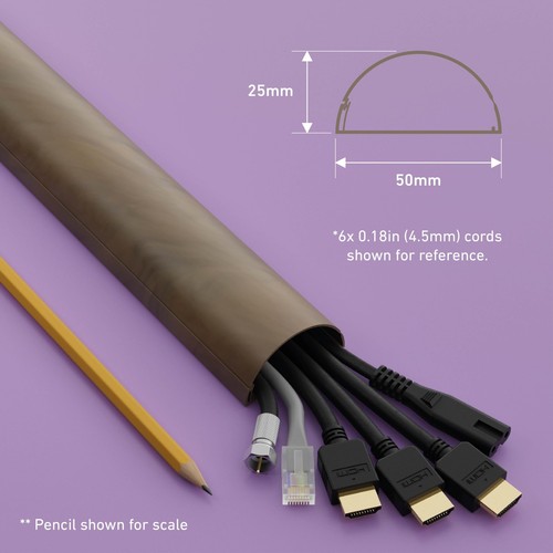 Wood-Effect Cable Raceway for TVs and Desks - Large 2-Pack | eBay