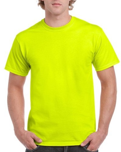 5 pieces hi vis safety yellow t-shirt round neck tee workmans tshirt ...