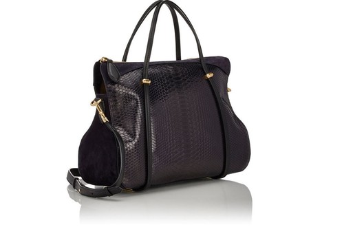 NEW Nina Ricci Ballet Black Python Designer Handbag Purse Exotic Snake ...