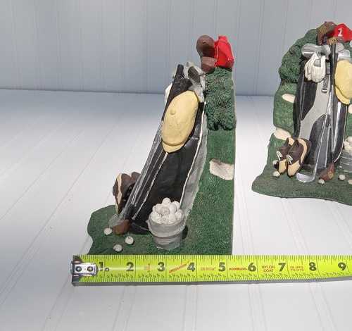 Golf Bookends 1992 Figi Graphics Ceramic Golfer Office Clubs Vintage ...