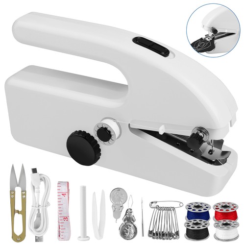 DIY Mini Sewing Machine Hand Electric Stitch Portable Cordless Travel ...