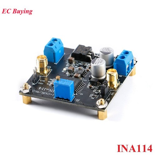 INA114 Amplifier Board Module 1000 Times Gain Adjustable Single Power ...