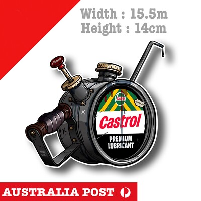 CASTROL Motor Oil , Premium Lubricant Container Sticker | eBay Australia