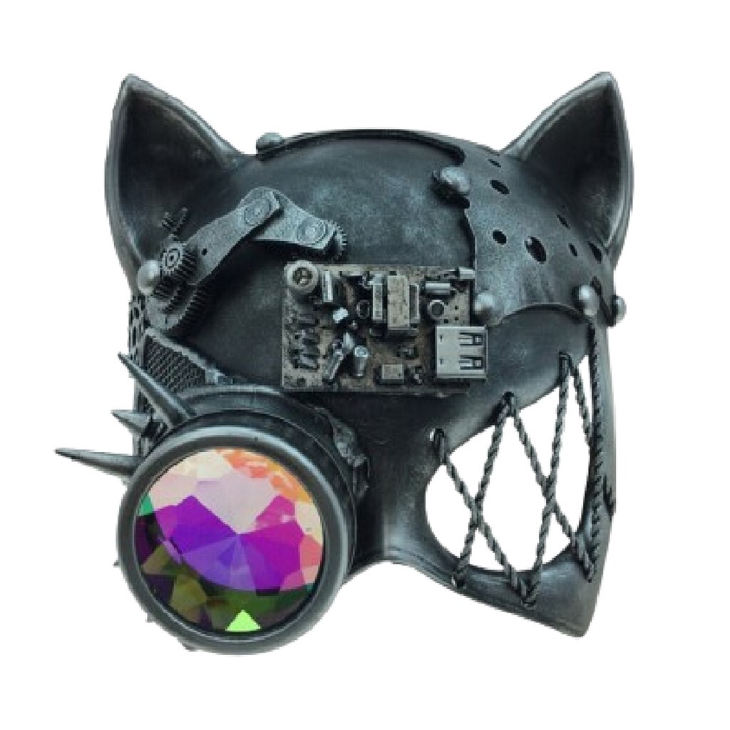 KBW Global Resin Steampunk Cat Mask, Silver | eBay