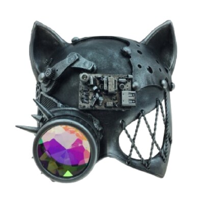 KBW Global Resin Steampunk Cat Mask, Silver | eBay