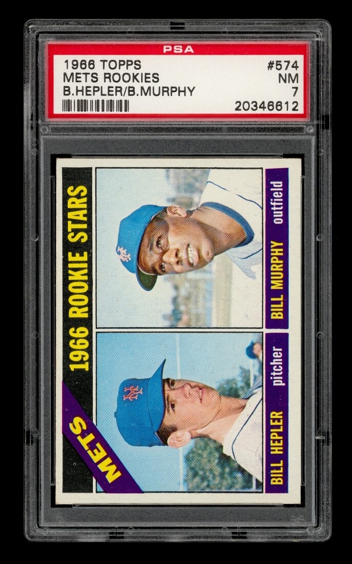 1966 Topps Set-Break #574 Mets Rookies B.Hepler, B.Murphy PSA 7 NM | eBay