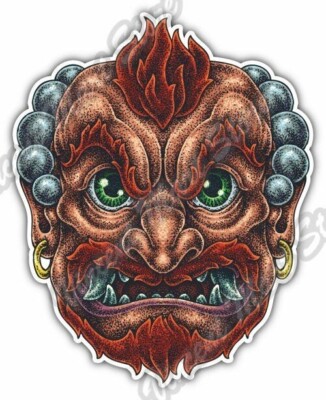 Barbarian Man Warrior Angry Face Red Beard Car Bumper Vinyl Sticker ...