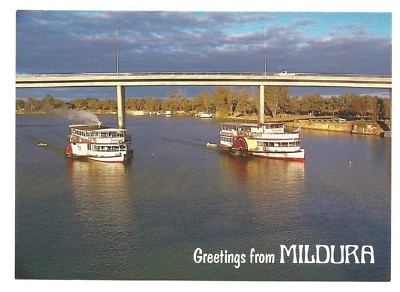 VIC - c1980s POSTCARD - THE GEORGE CHAFFEY BRIDGE, MILDURA, VICTORIA ...