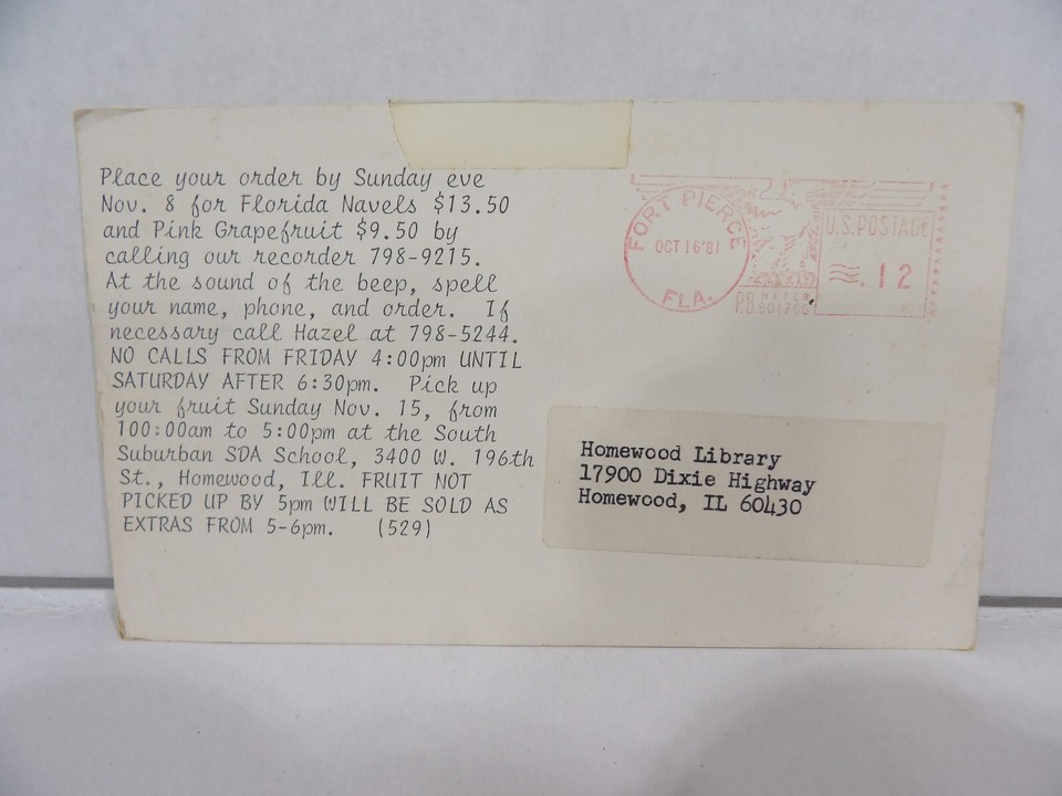 Florida Temple Oranges H&S Citrus Inc. 1981 Vintage Postcard | eBay