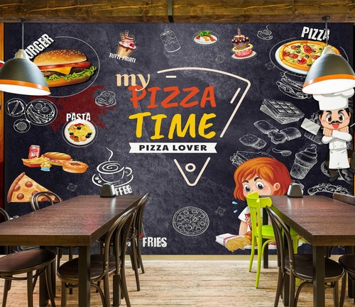 3D Lunch Time A5069 Business Wallpaper Wall Murals Self-adhesive ...