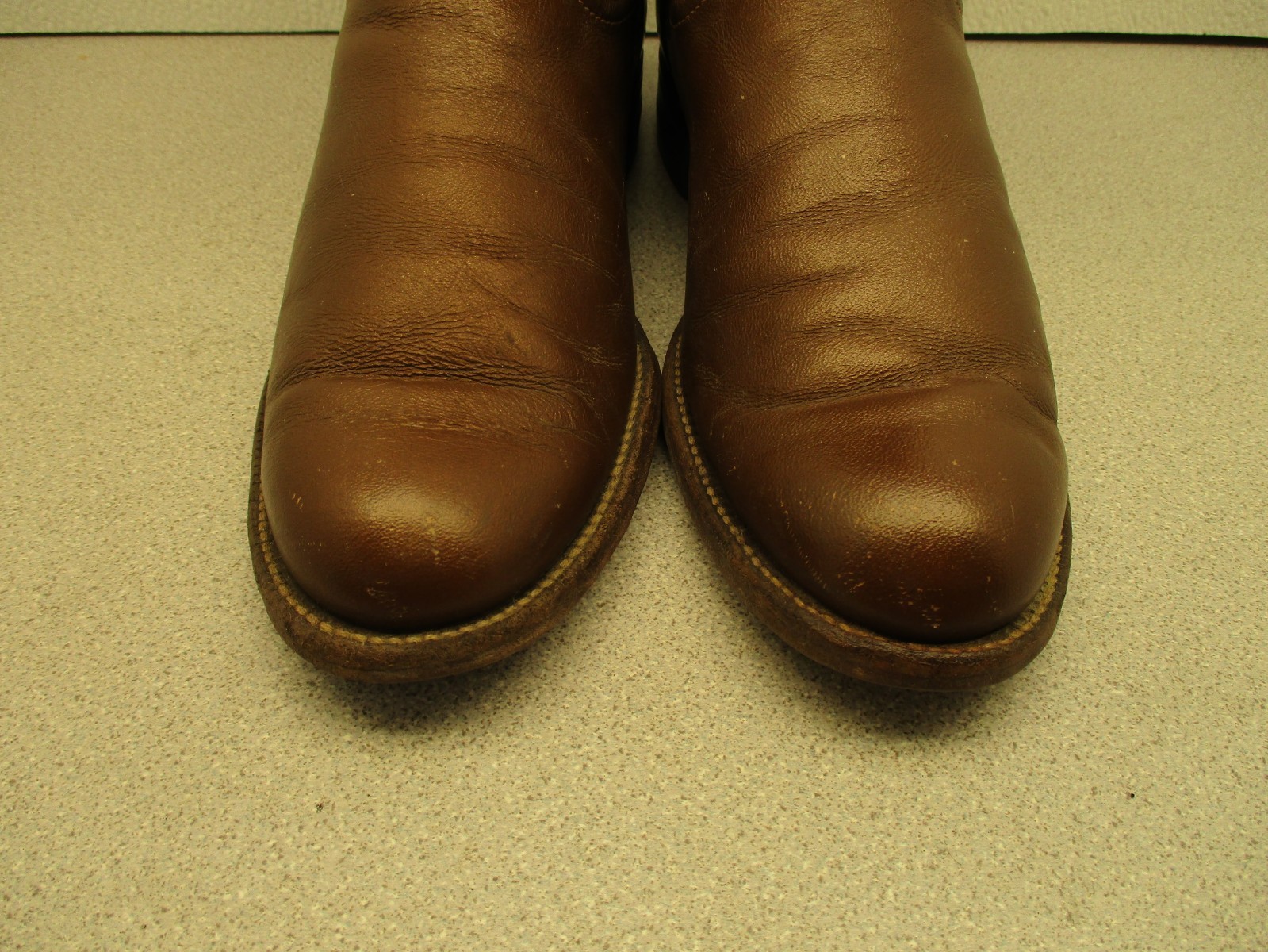 Justin (L3763) Brown Leather Roper Western Boots Women's Size 5.5B | eBay