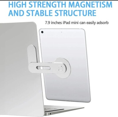 Laptop Side Mount Clip Phone Holder Magnetic Adjustable Bracket Laptop ...